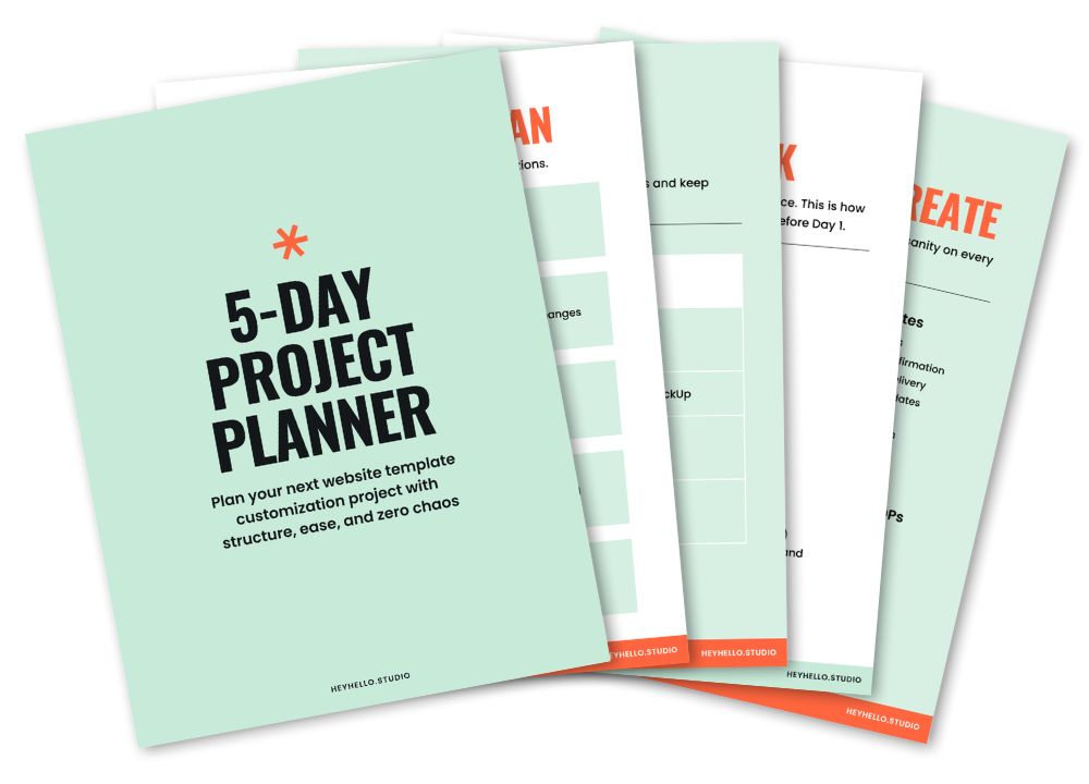 5-Day Project Planner | Hey Hello Studio